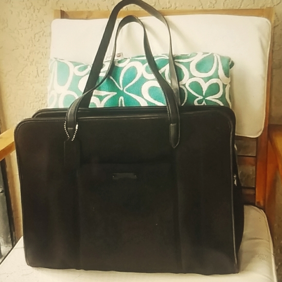 Coach | Bags | Vintage Coach Neoprene Leather Laptop Shoulder Bag ...